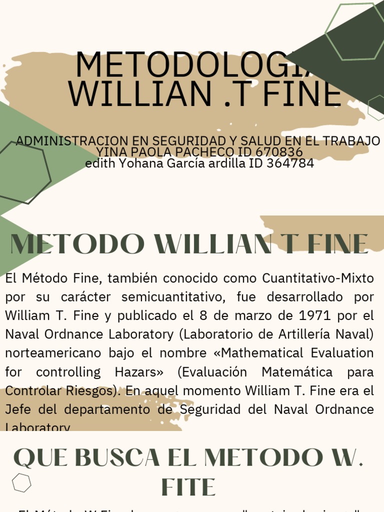 Metodologia de William Fine | PDF | Riesgo | Science
