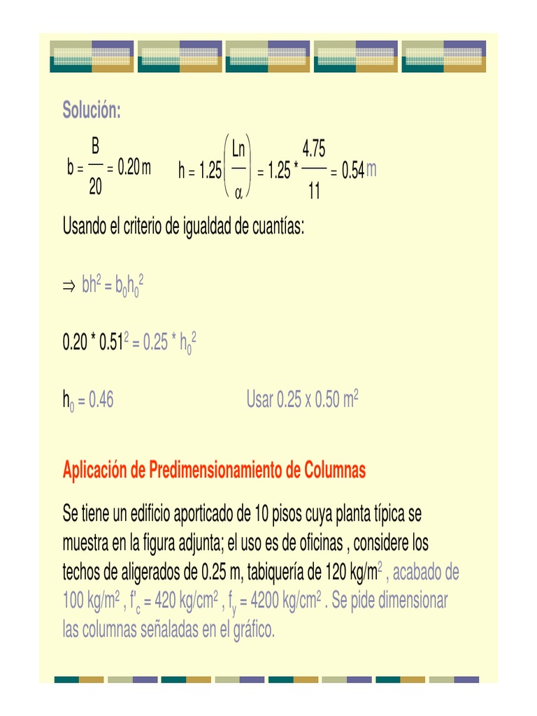 Predimensionamiento de Columnas | PDF | Mecánica de sólidos ...