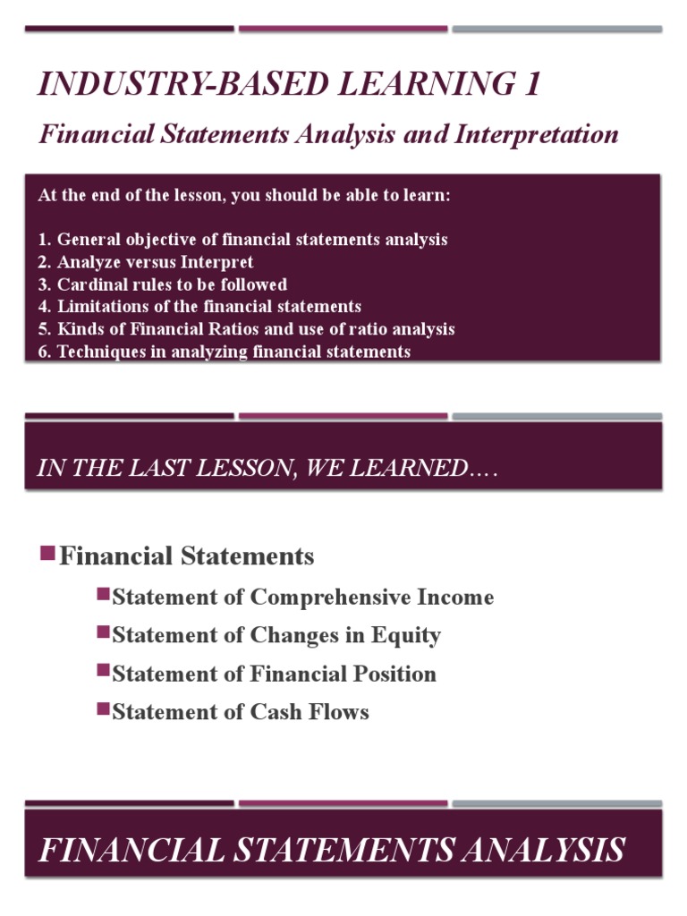 FSs Analysis and Interpretation 5 | PDF | Revenue | Financial Statement ...