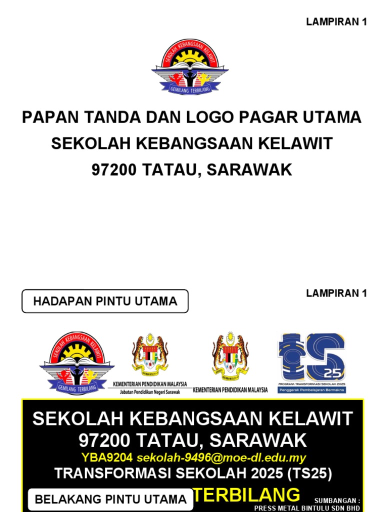 Signboard Dan Logo Pagar Utama Backup Logo JPN PMB 2023 | PDF