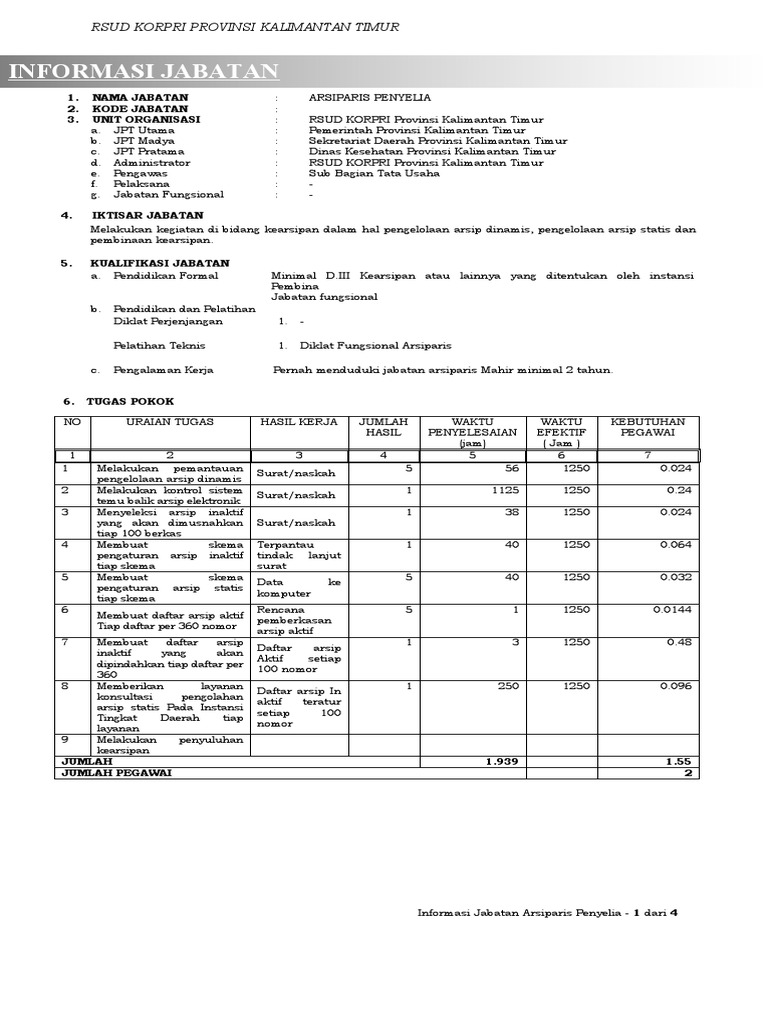 6 Arsiparis Penyelia New | PDF