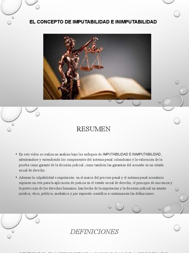 Imputabilidad e Inimputabilidad | PDF | Derecho penal | Ley común