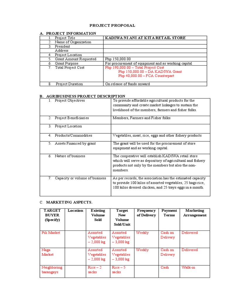 Sample Proposal | PDF | Income Statement | Trade