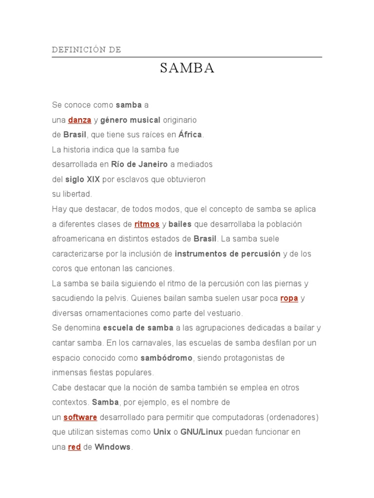 La historia y características de la samba, una danza y género musical ...