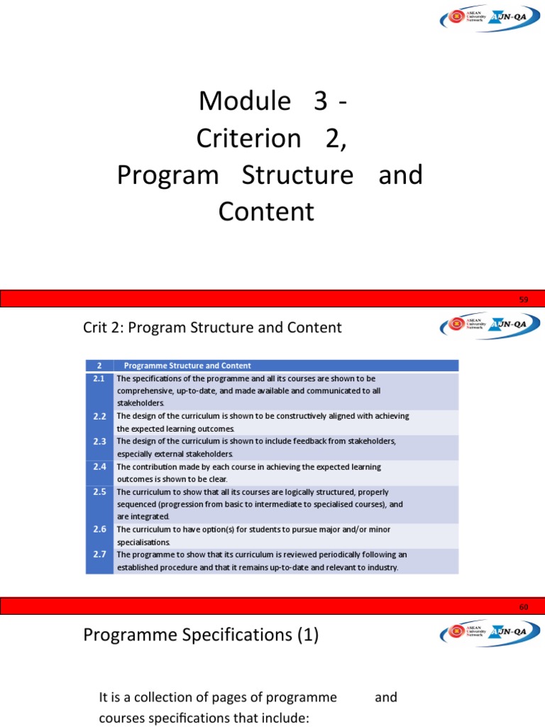 Module 3 - Criterion 2, Program Structure and Content | PDF | Curriculum | Engineering