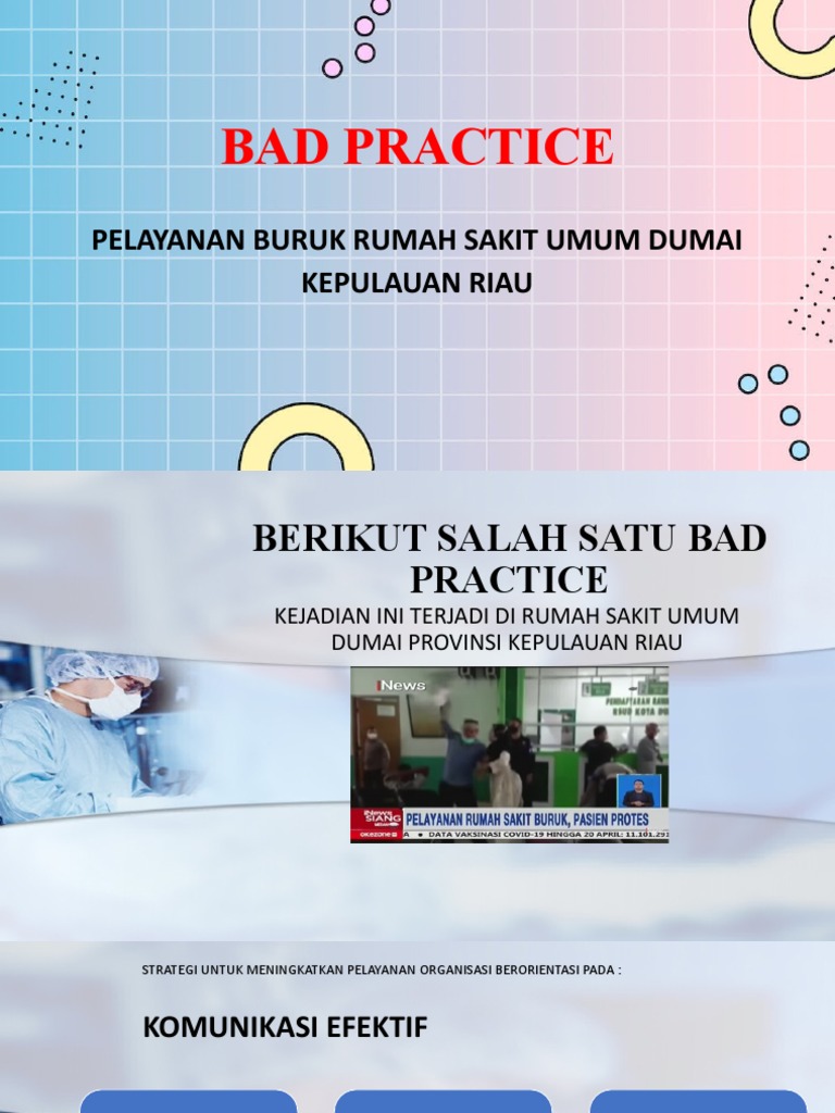 Tugas Kelompok - Bad Practice (Kelompok 1 A) | PDF
