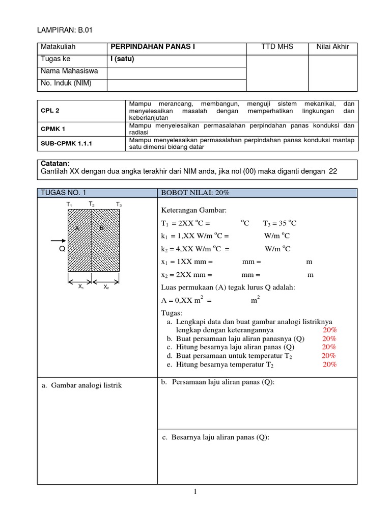 Tugas 1 - Perpan I - 01 | PDF