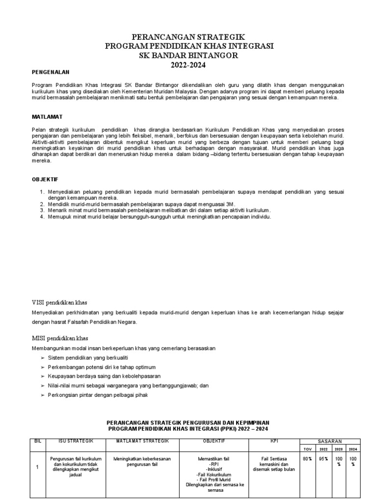 PERANCANGAN STRATEGIK Ppki | PDF