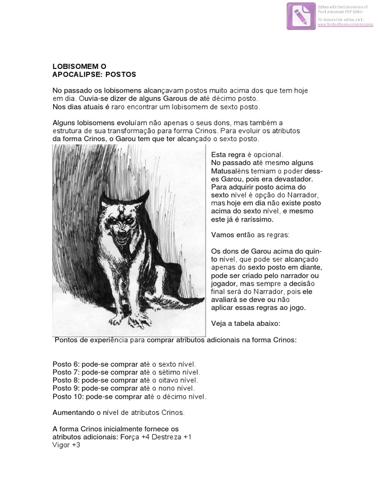 Lobisomem O Apocalipse Postos | PDF