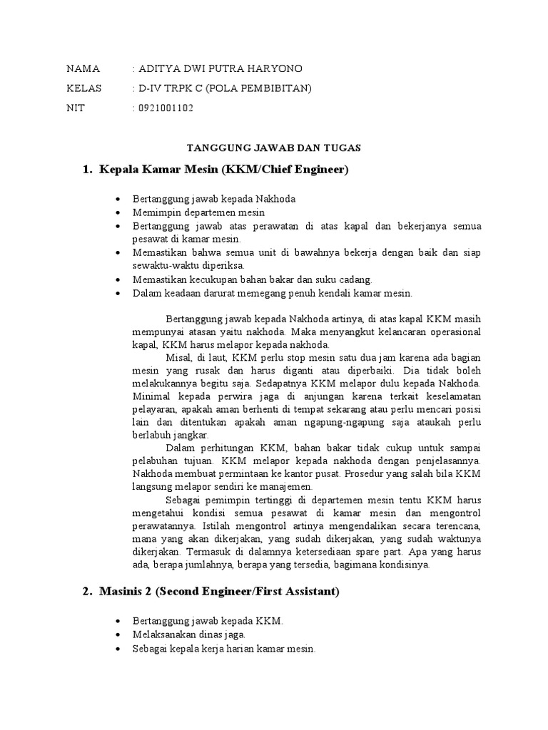 Tugas Jabatan Dan Resume Aditya Dwi Putra Haryono 0921001102 TRPK | PDF