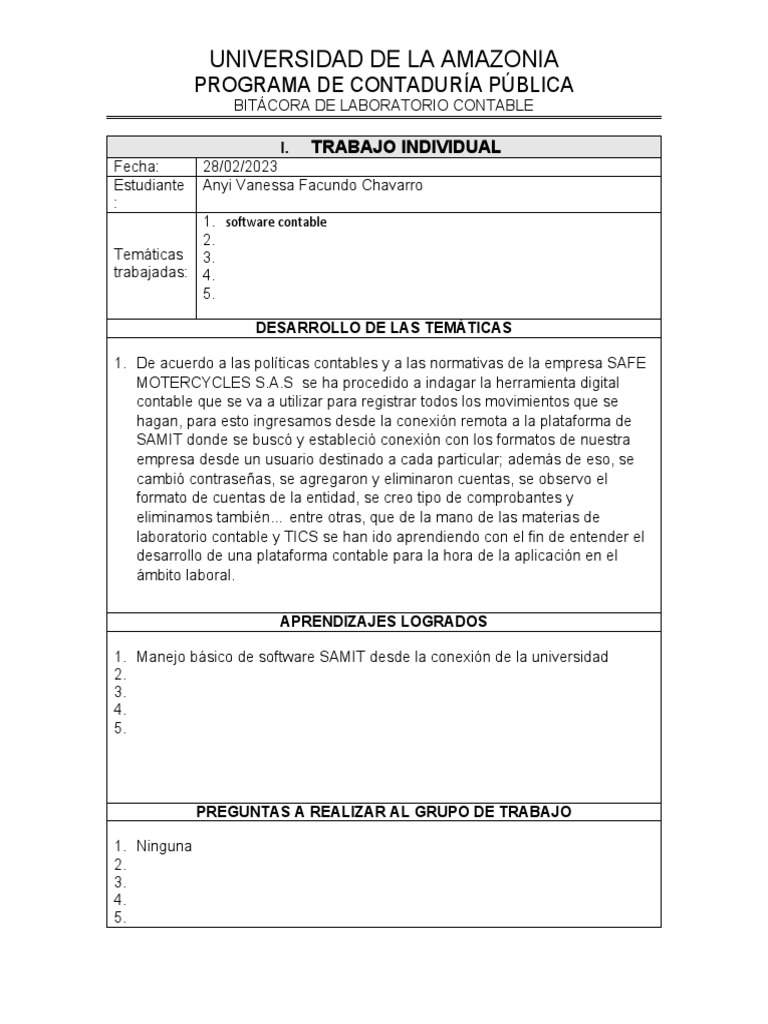 Formato Bitacora (3) Contabilidad Practica | PDF Formato Bitacora (3) Contabilidad Practica | PDF