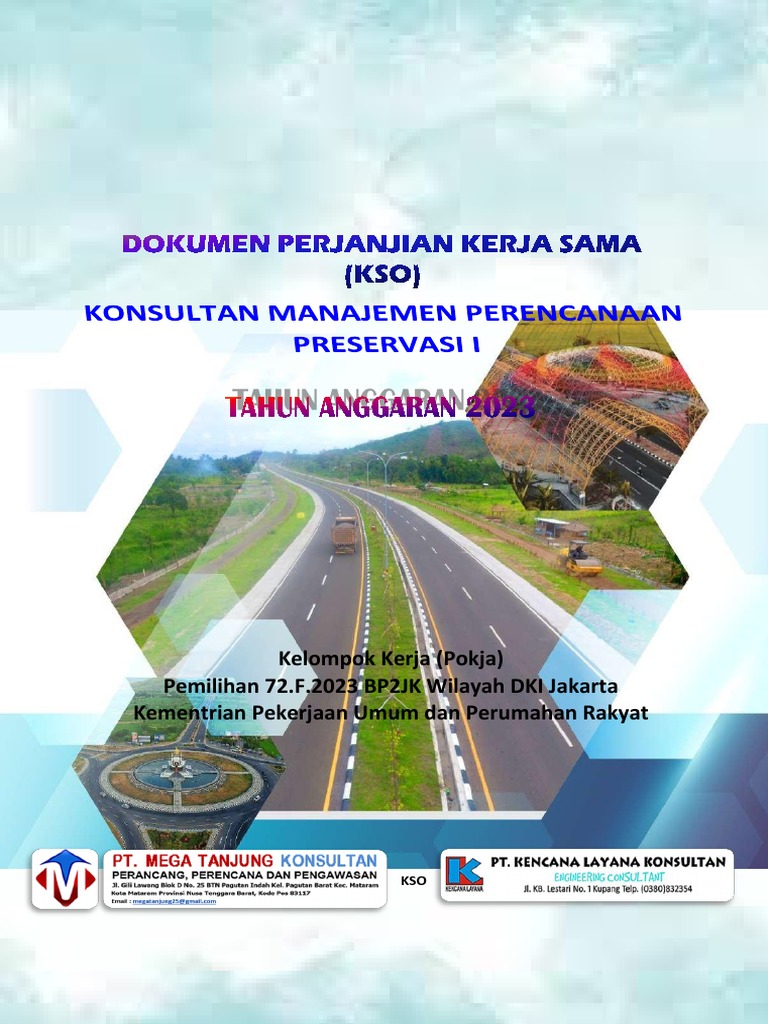 Konsultan Manajemen Perencanaan Teknis Preservasi I KSO | PDF