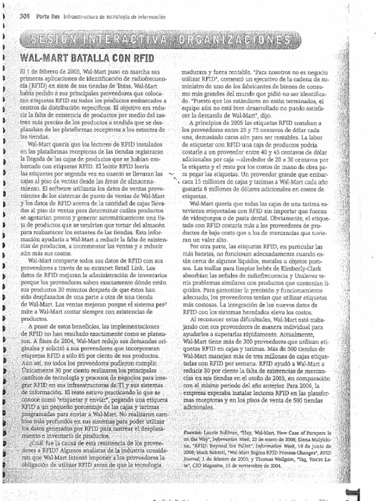 Wal-Mart Batalla Con RFID | PDF