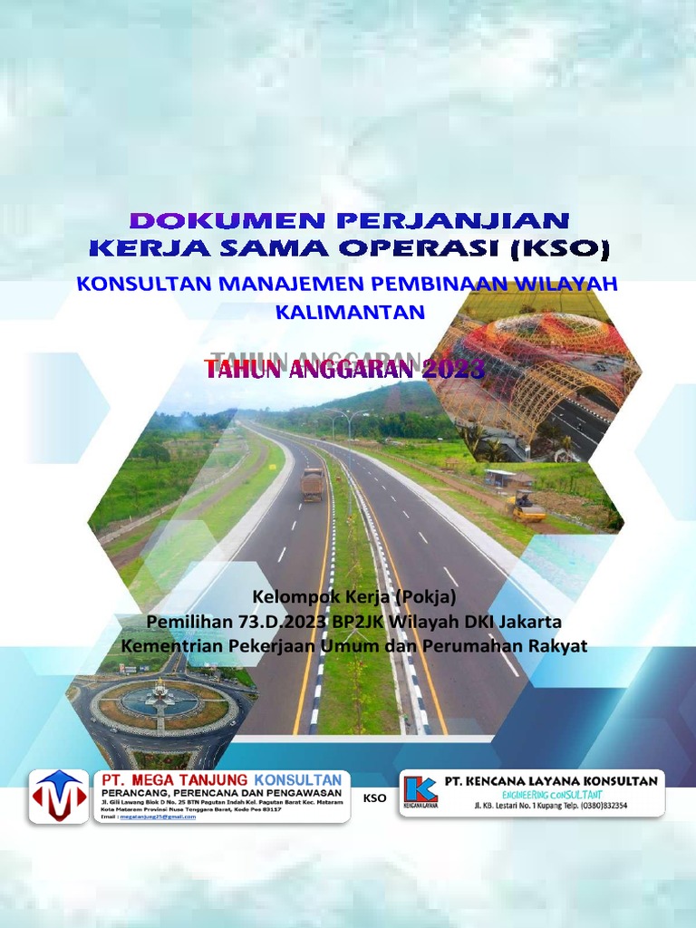 Dokumen KSO - Konsultan Manajemen Pembinaan Wilayah Kalimantan | PDF