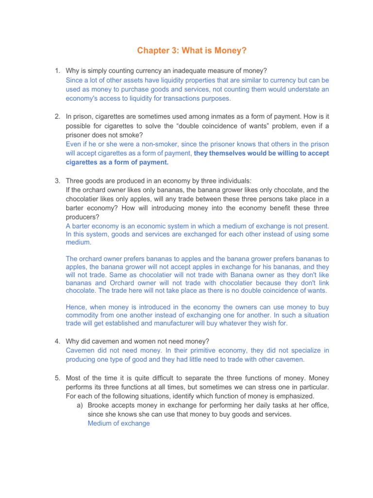 FIN2339 - Ch3 Questions | PDF