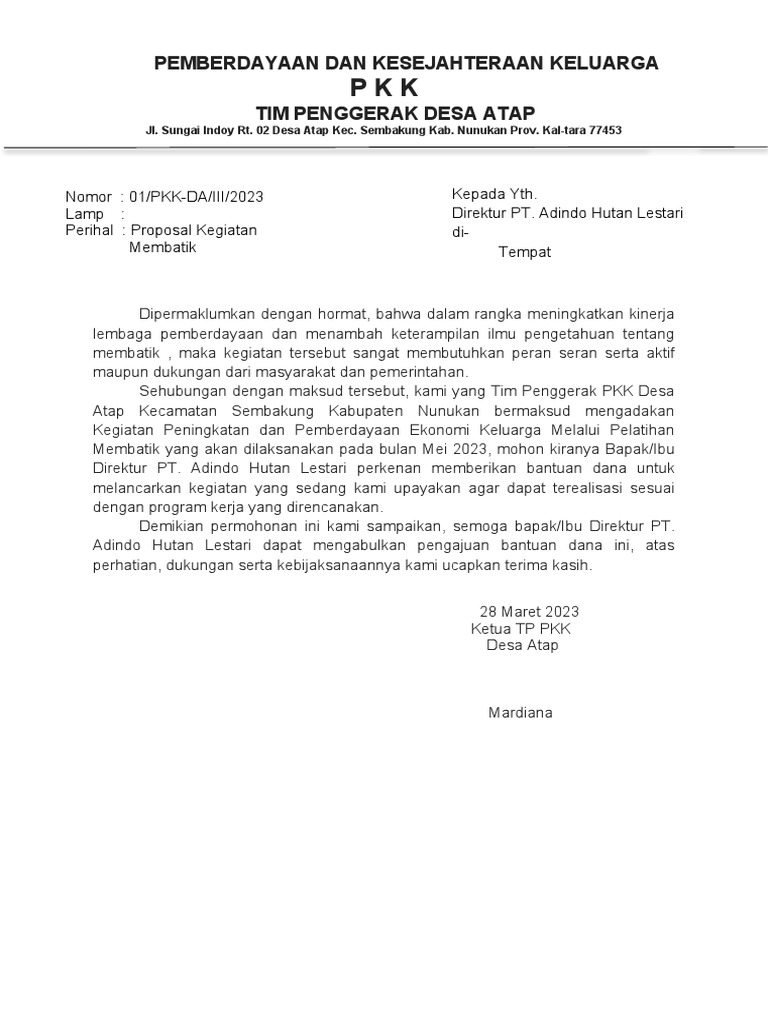 Proposal PKK Atap | PDF