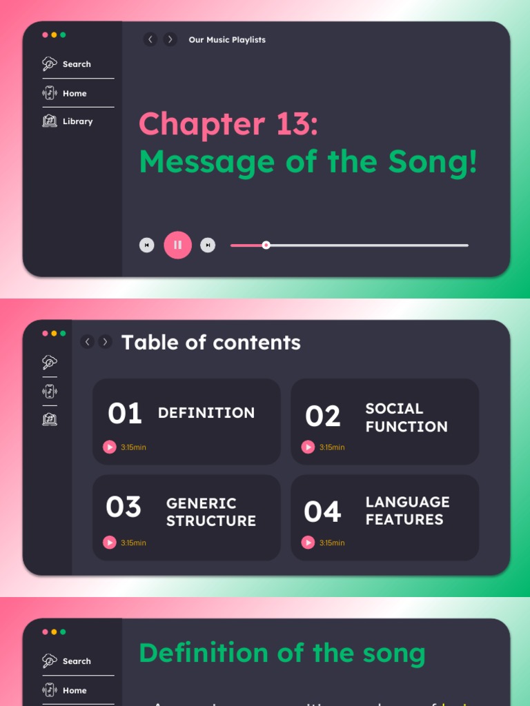 Our Music Playlists: Chapter 13 Message of the Song | PDF