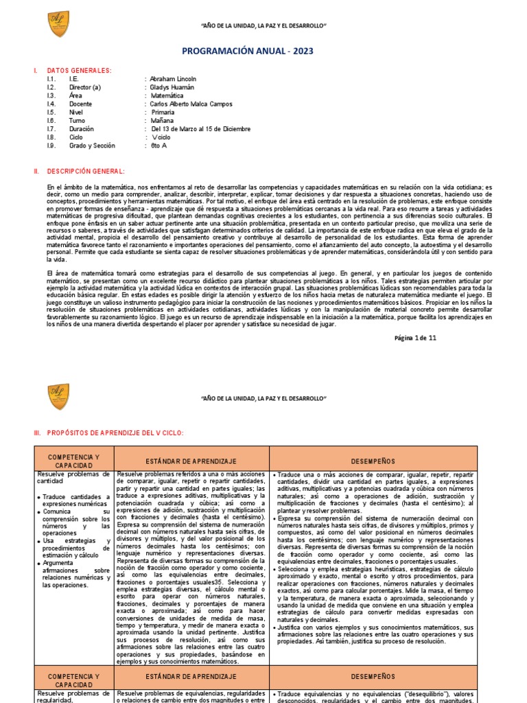 Prog - 6 Grado Prim Matemáticas | PDF | Aprendizaje | Probabilidad