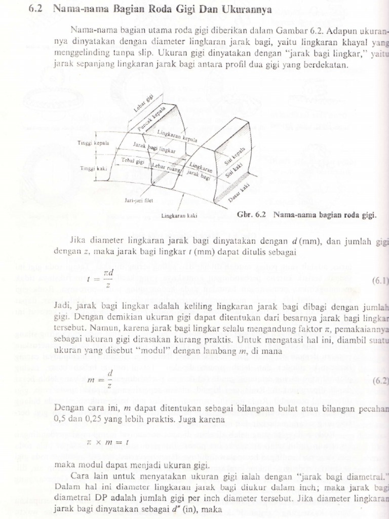Bagian Roda Gigi, Rasio Dan Putaran | PDF