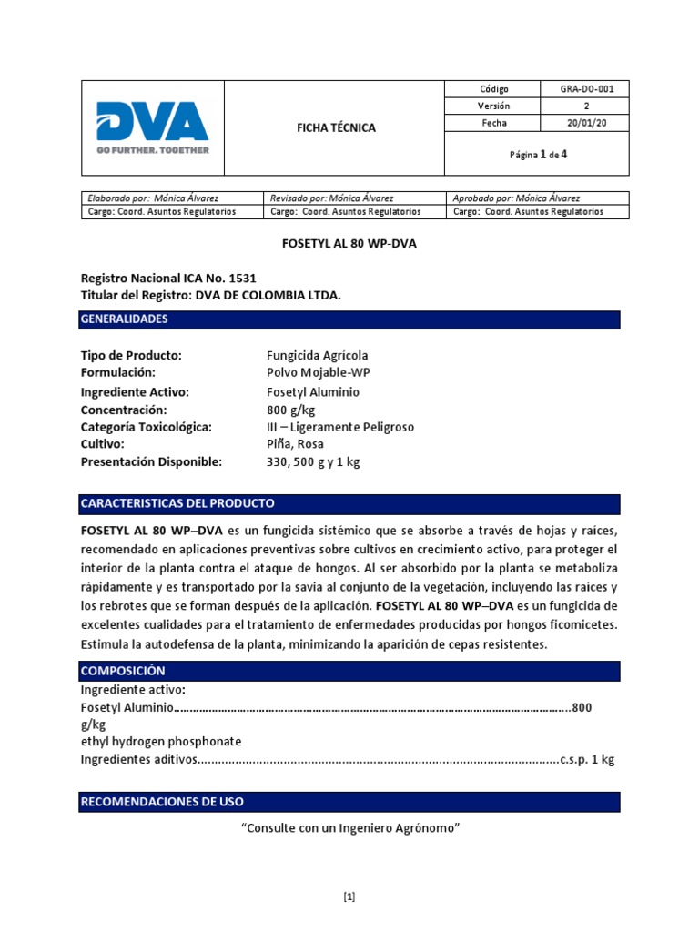 FT Fosetyl Al 80 WP Dva | PDF