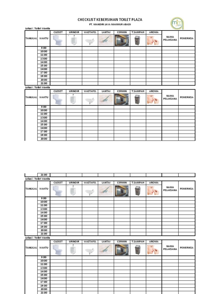 Checklist Toilet | PDF