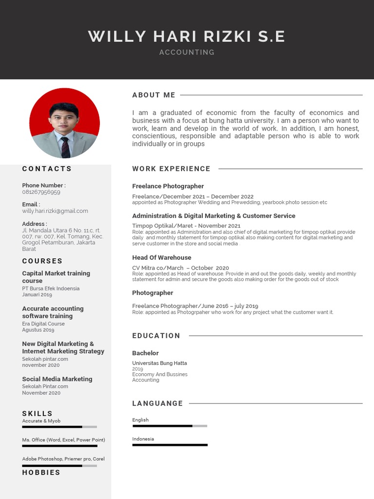 CV - Willy Hari Rizki - Admin Project | PDF | Communication | Mass Media