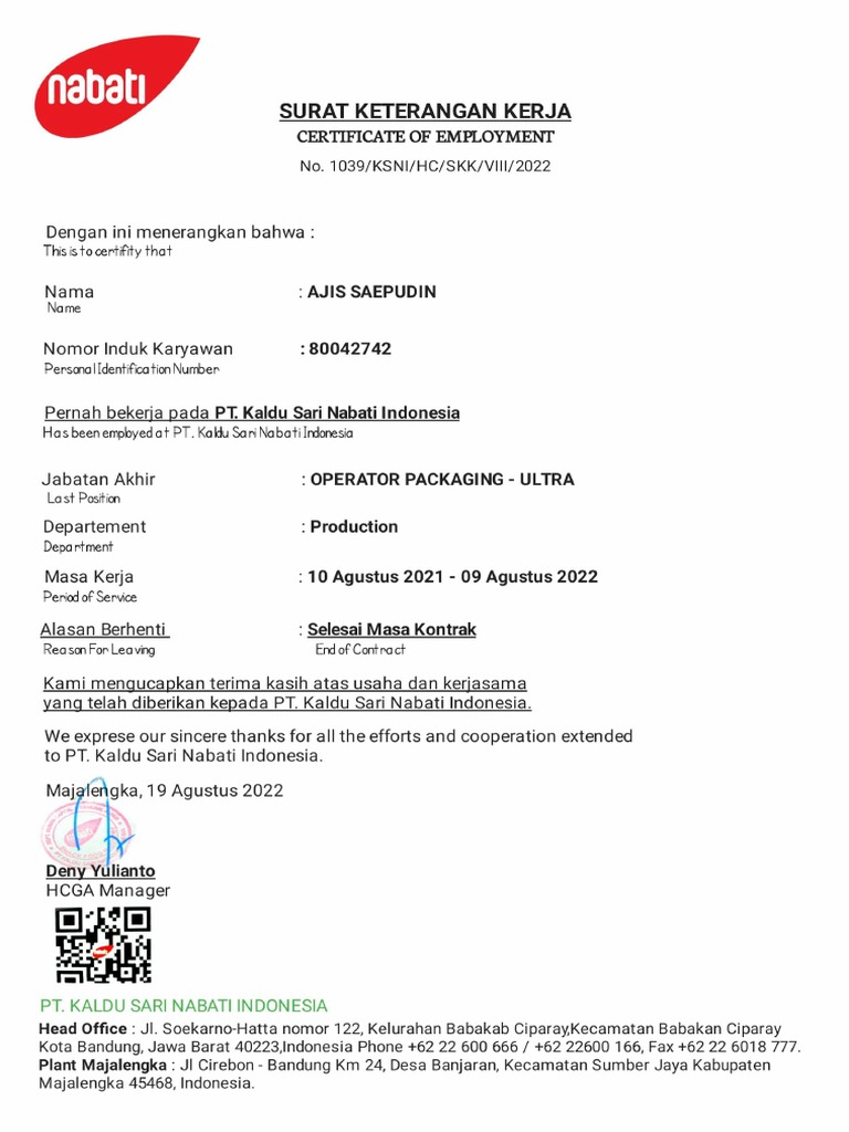 Paklaring Ajisaepudin - Compressed | PDF