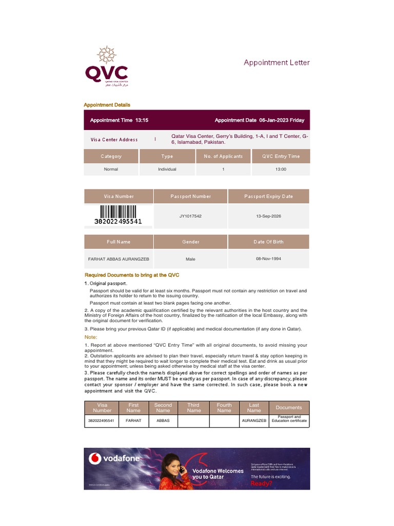 Appointment Letter | PDF | Travel Visa | Passport