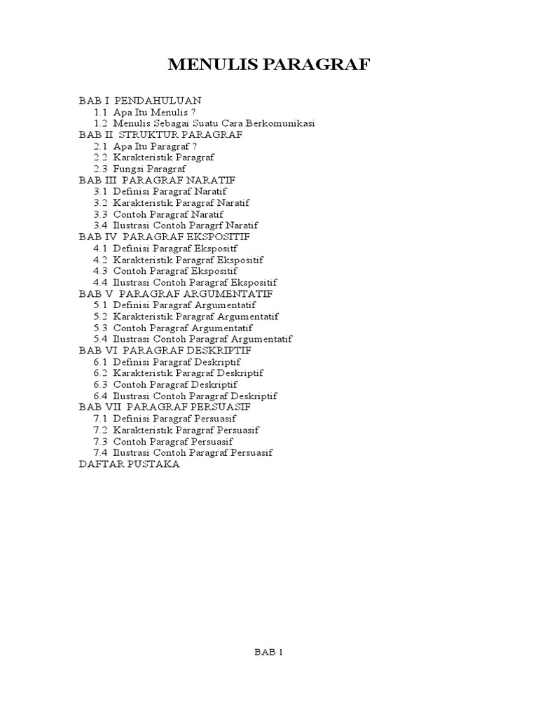 Menulis Paragraf | PDF