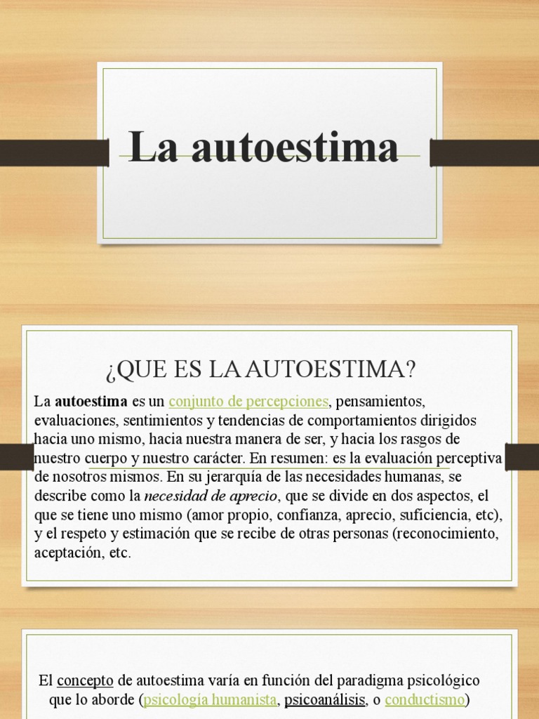 La Autoestima | PDF