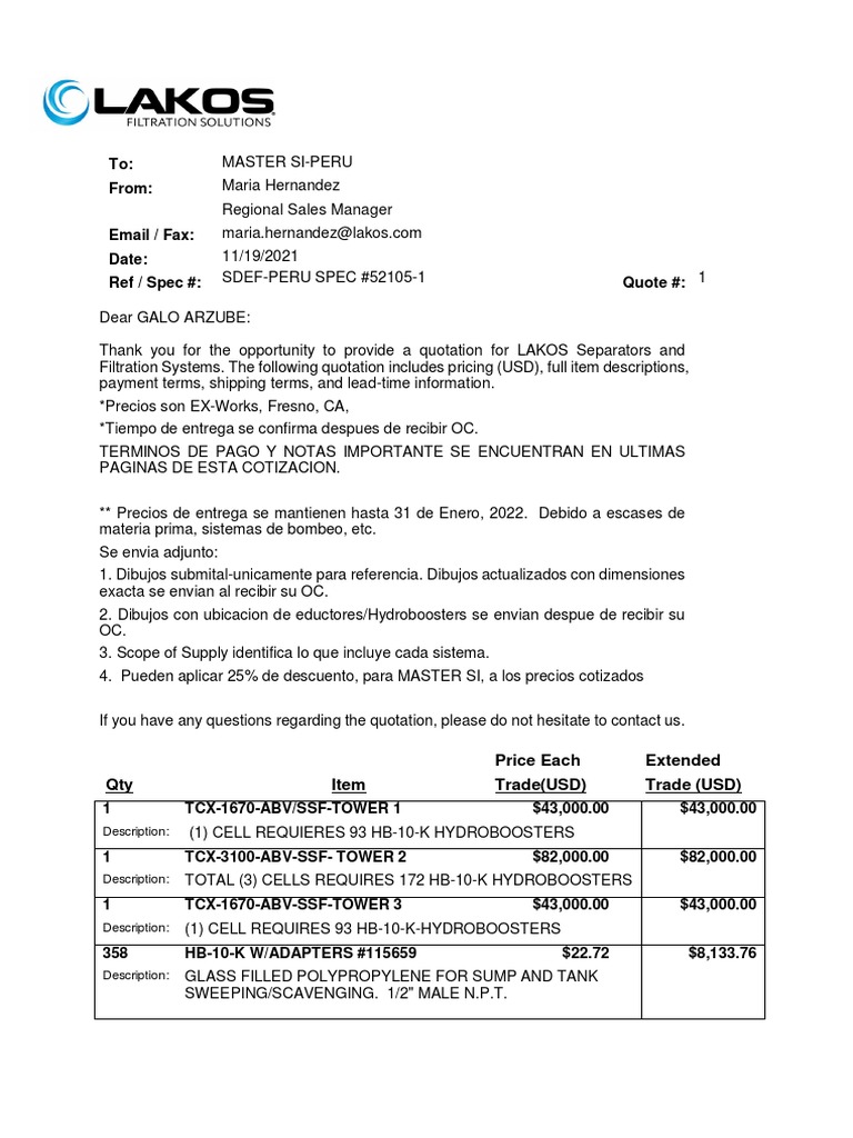 Master Si-Sdef-Spec 52105-1 - (2) Tcx-1670-Abv-Ss, (1) Tcx-3100-Abv-Ssf-Quote 11.19.21 | PDF ...