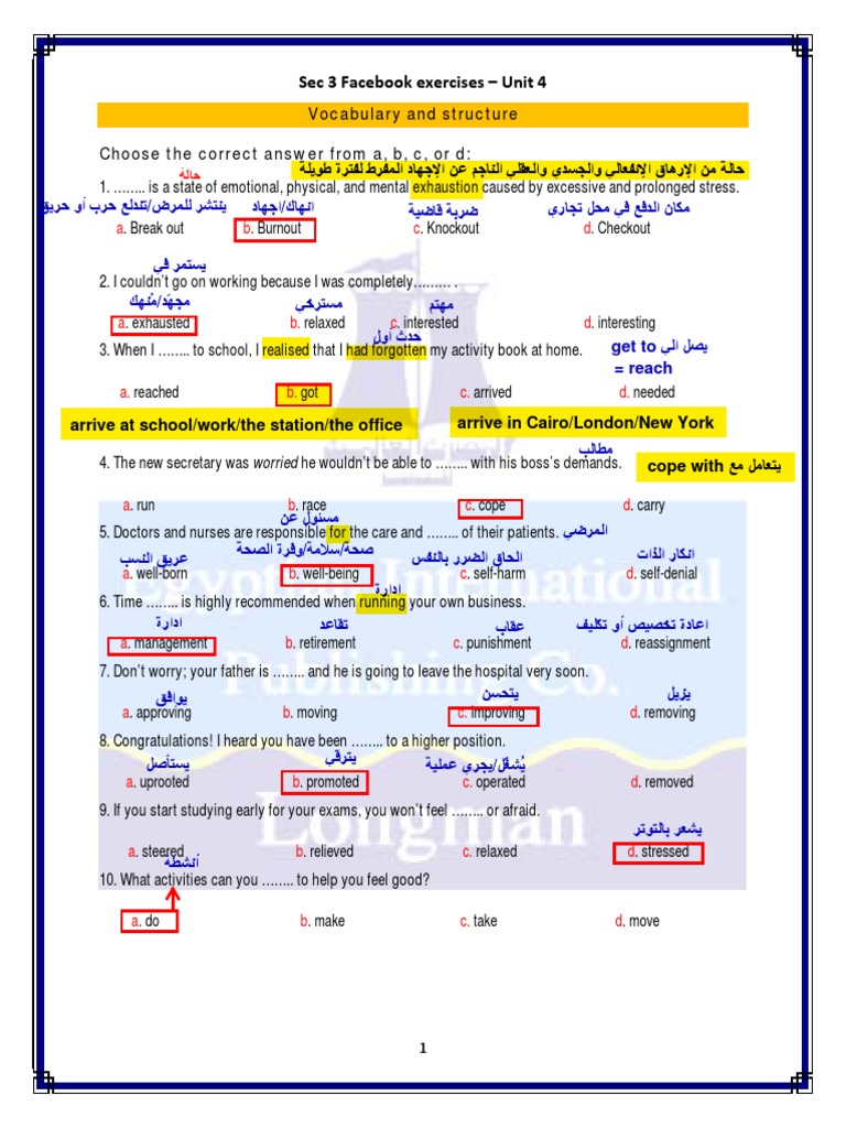 Longman - Unit 4 - Answered | PDF | Great Expectations | Estella (Great Expectations)