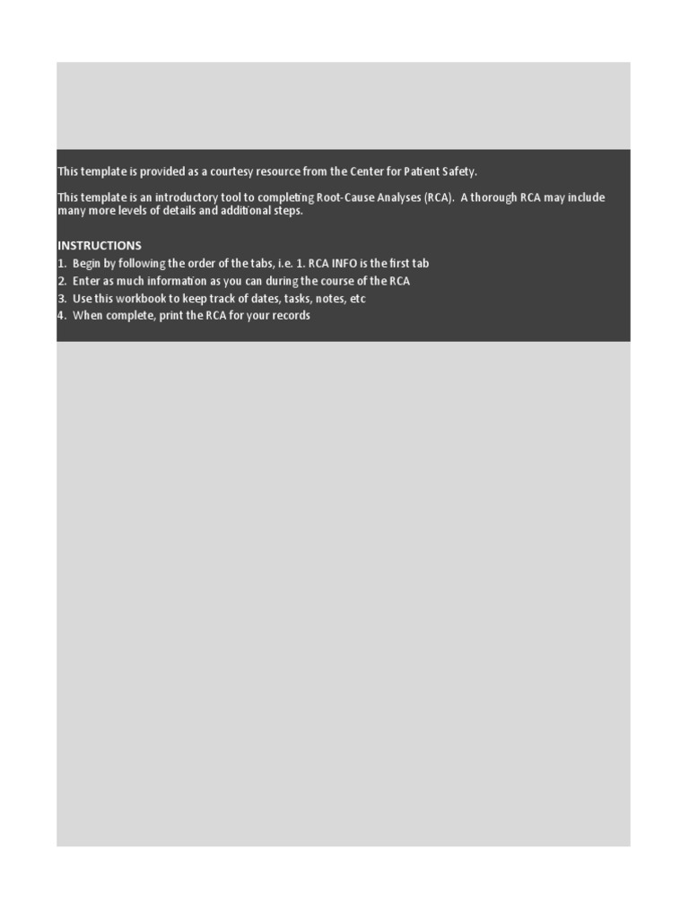 Root Cause Analysis Template 04 | PDF