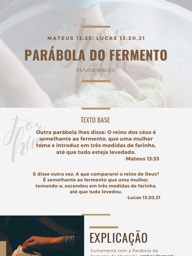 Parábola Do Fermento | PDF | O Reino de Deus | Jesus
