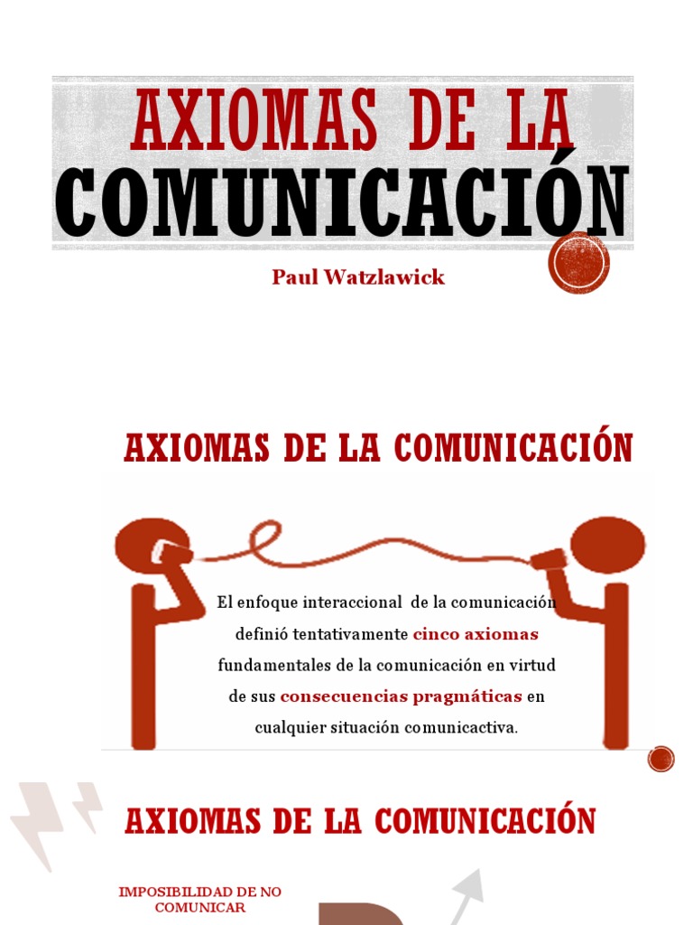 Axiomas de La Comunicación | Descargar gratis PDF | Comunicación | Axioma