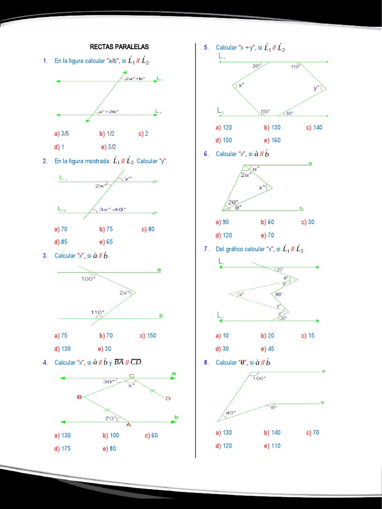 Rectas Paralelas | PDF