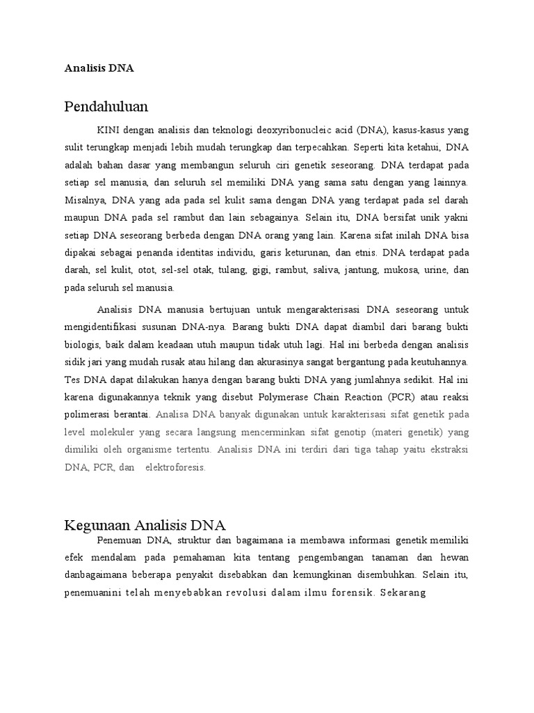 Analisis DNA 2 | PDF