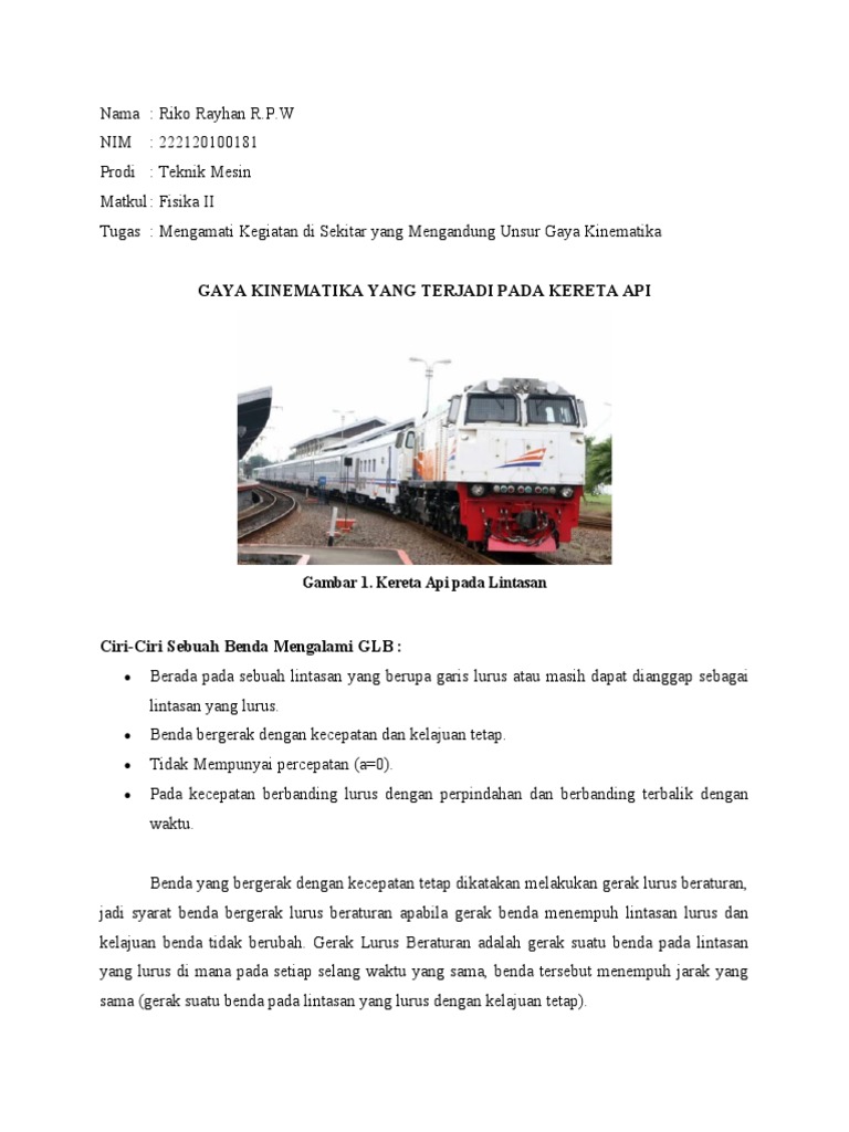 Gaya GLB Pada Kereta API | PDF