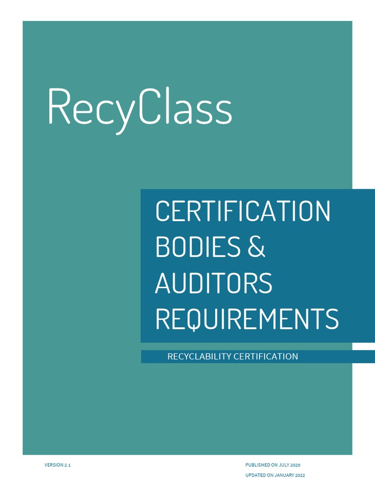 Certification Bodies and Auditors Requirements Version 2.1 | PDF ...