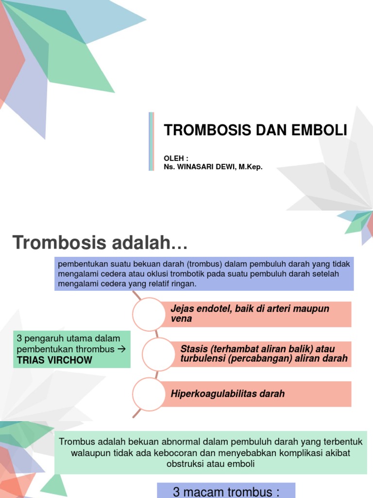 Trombus Dan Emboli | PDF
