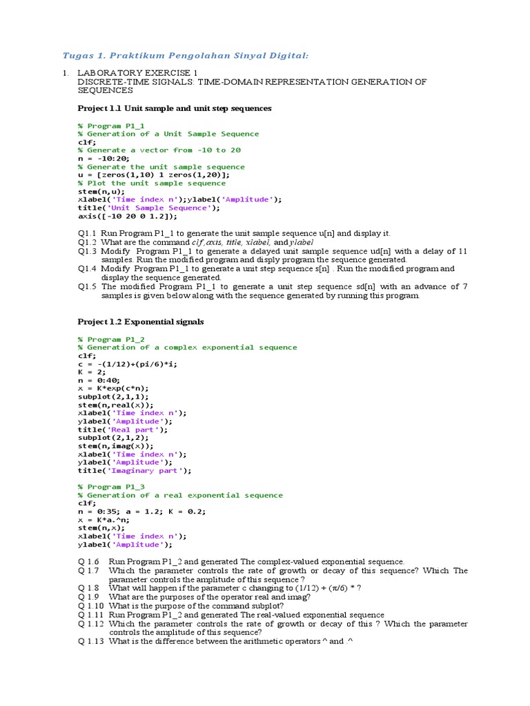 Tugas 1 | PDF | Phase (Waves) | Normal Distribution