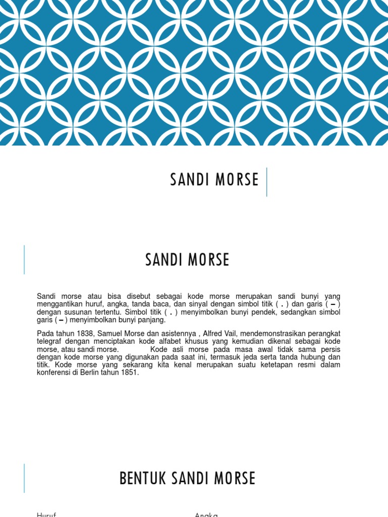 Sandi Morse untuk Pramuka | PDF
