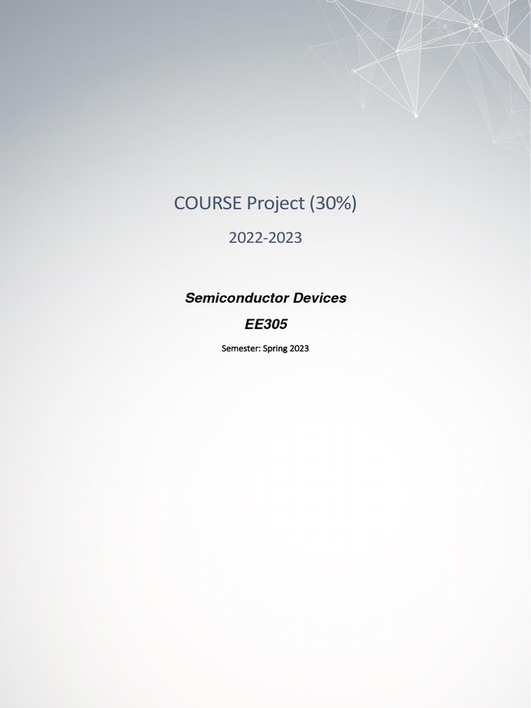 EE305 Course Project - Spring 2023 | Download Free PDF | Academic Dishonesty | Electrical Network