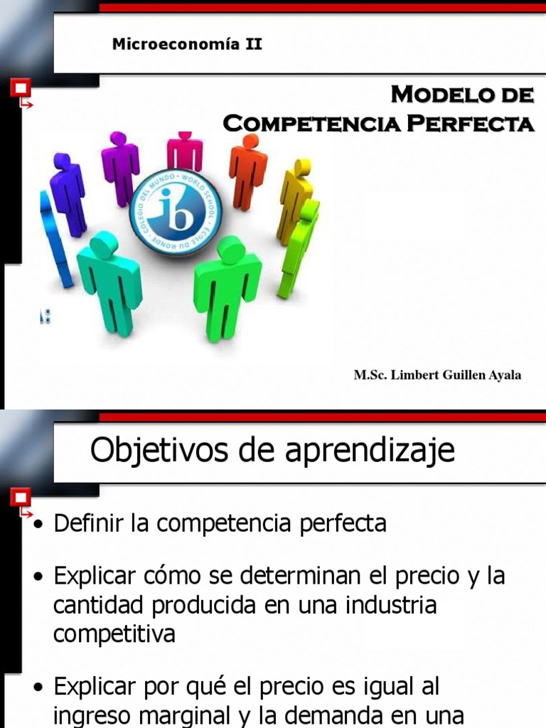 Modelo de Competencia Perfecta: Microeconomía II | PDF | Mercado ...
