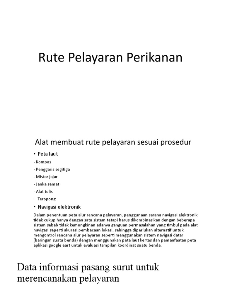 Rute Pelayaran Perikanan | PDF