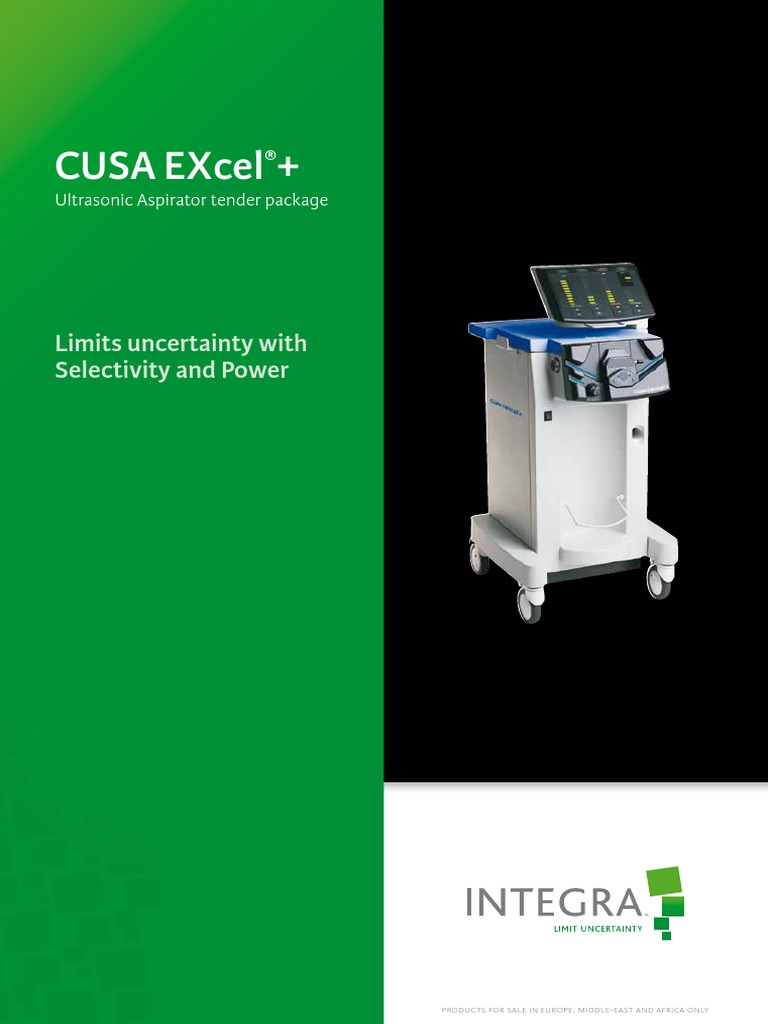 Cusa Excel +: Limits Uncertainty With Selectivity and Power | PDF | Pump | Surgery