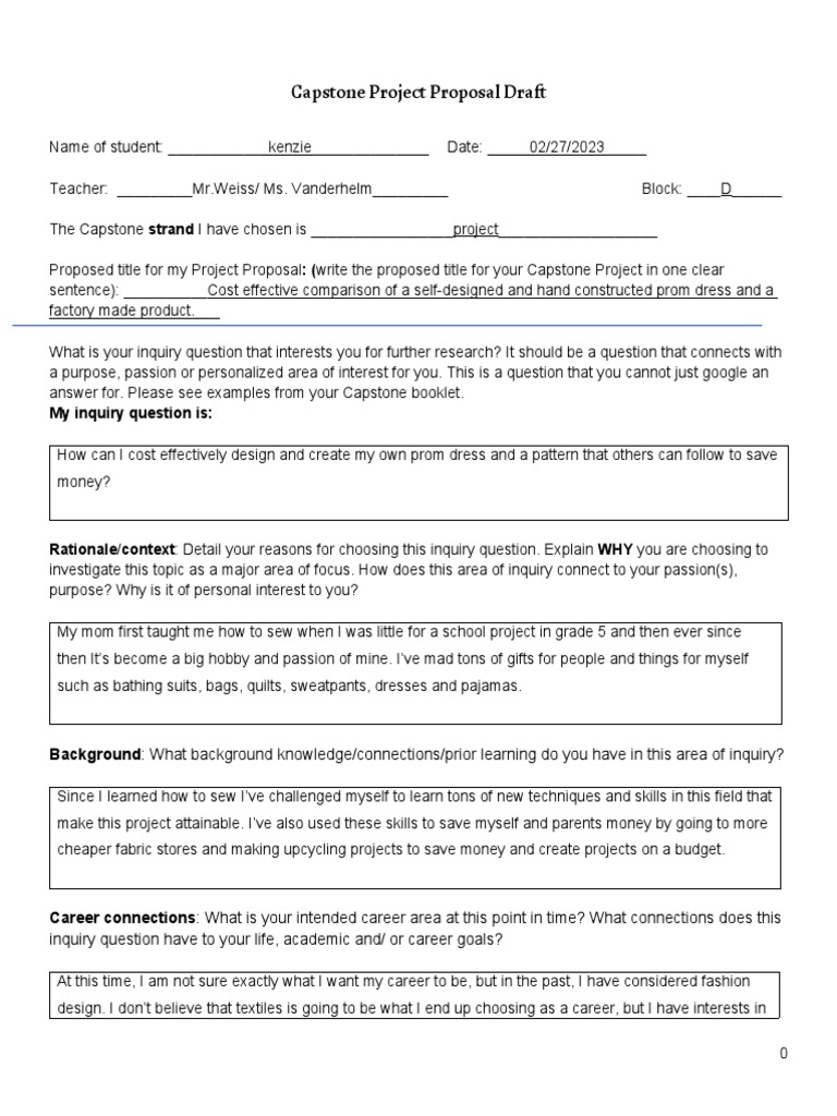 Cost-Effective Prom Dress Design Proposal | PDF | Sewing | Mentorship