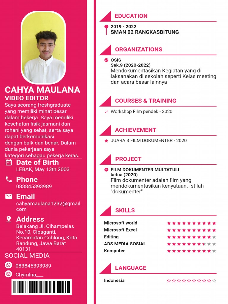 CV Cahya Maulana | PDF