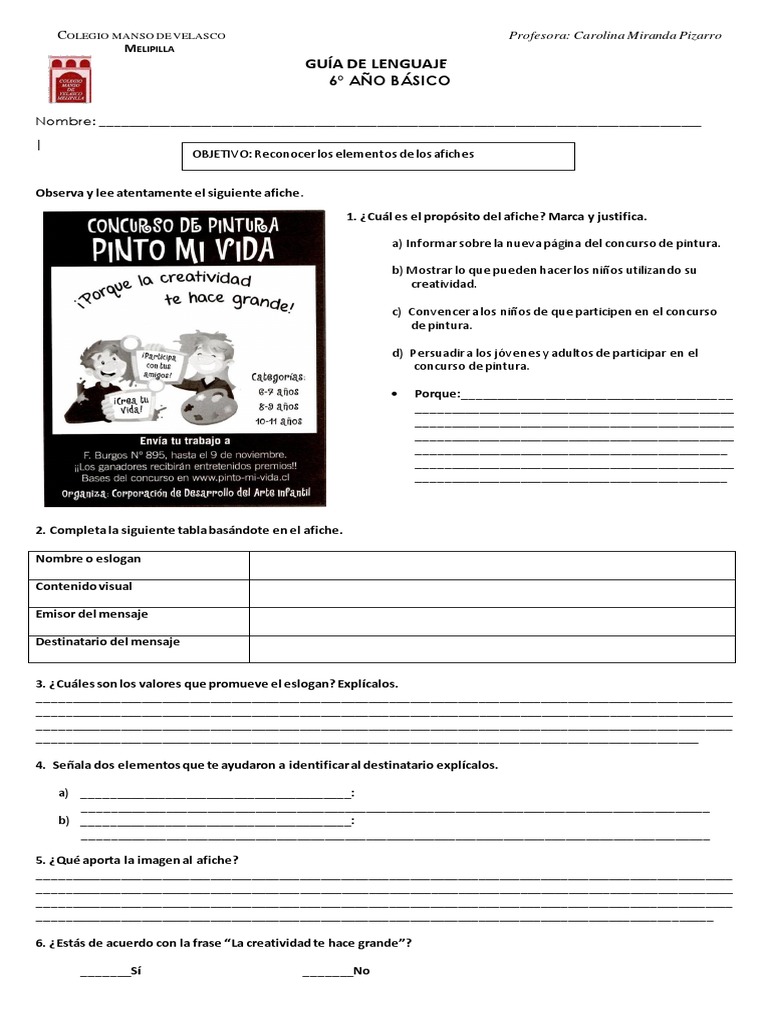 6° Guía Afiche | PDF