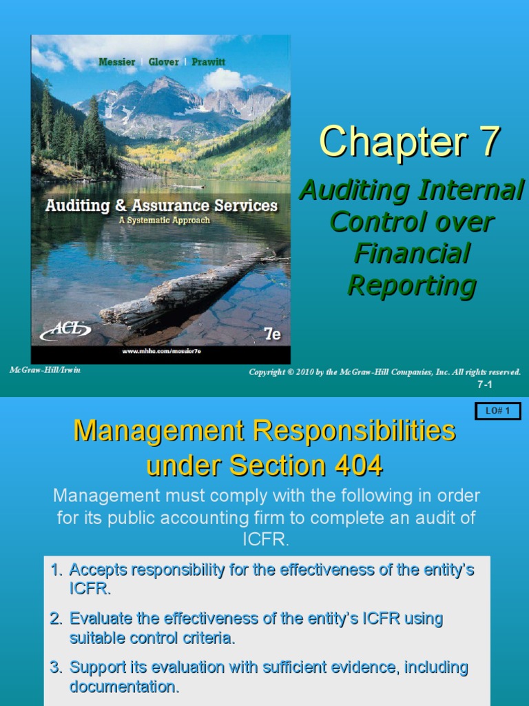 Auditing Internal Control Over Financial Reporting | PDF | Financial Audit | Internal Control
